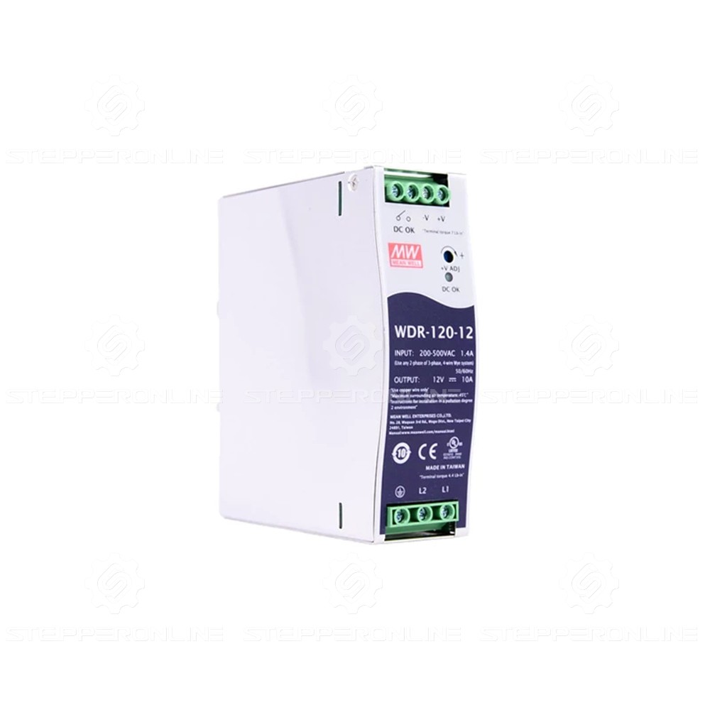 WDR-120-12 120W 12VDC 10A 230/400VAC Fuente deAlimentación de riel DIN ...